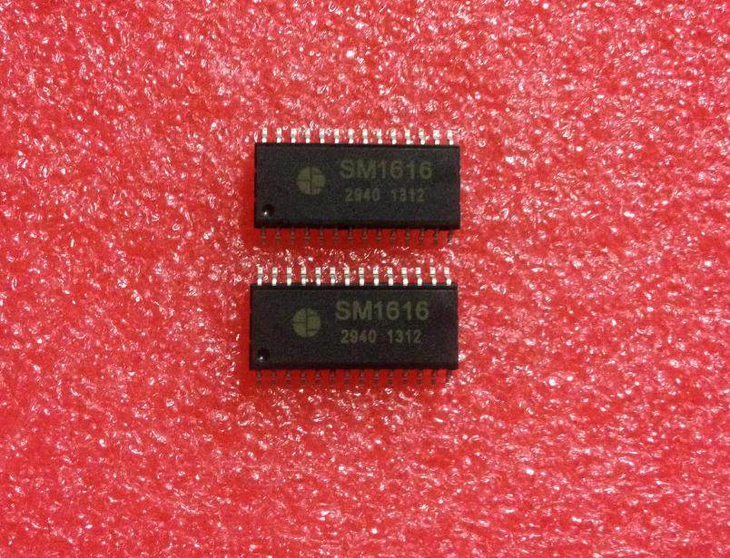 SM1616 SM1616S SOP28 全新原装 8段16位LED显示驱动控制芯片IC