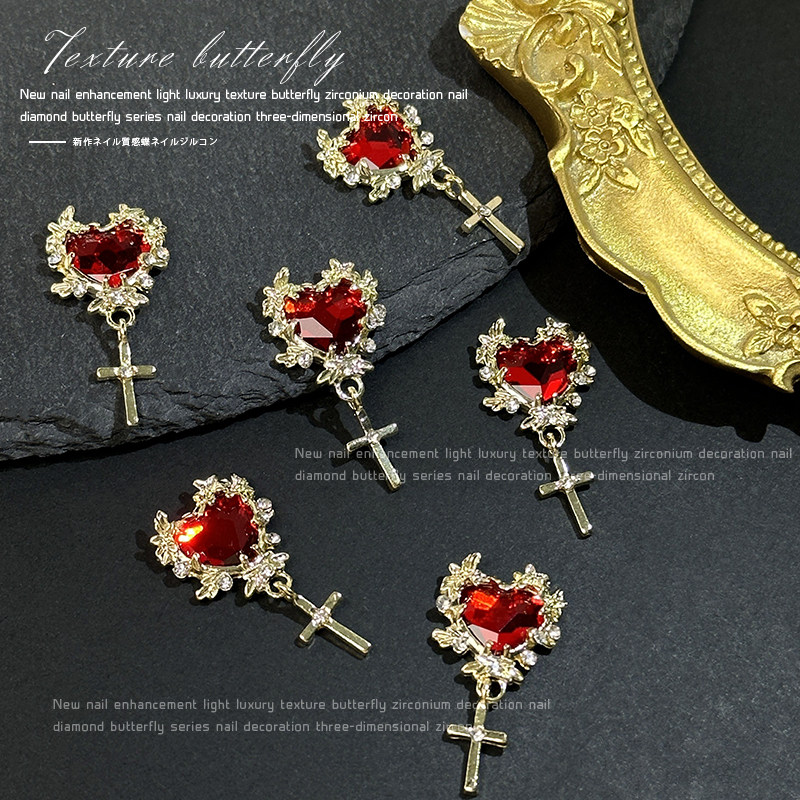 赛博朋克少女必备！这颗钻石吊坠美甲，让你指尖发光到炸裂🔥_美甲工具_淘宝美妆网