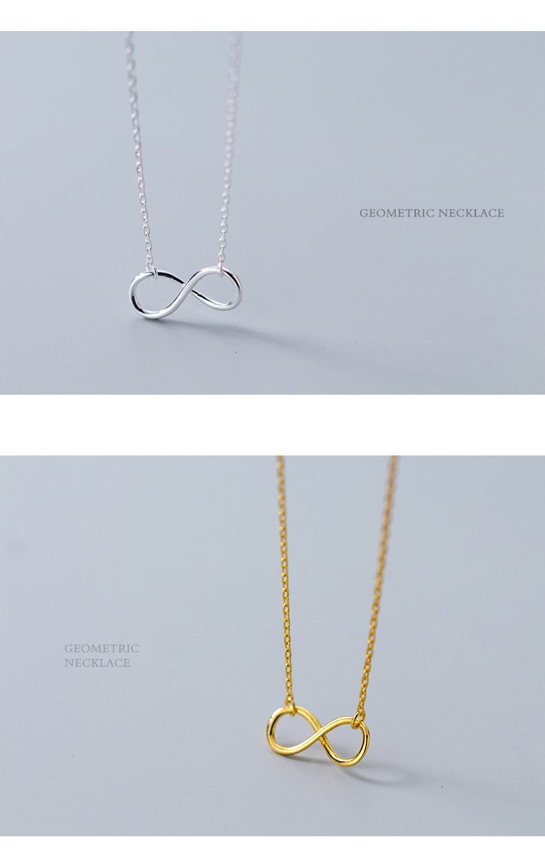 s925银项链吊坠女日韩风无穷小巧符号∞吊坠气质个性锁骨链D4865-阿里巴巴