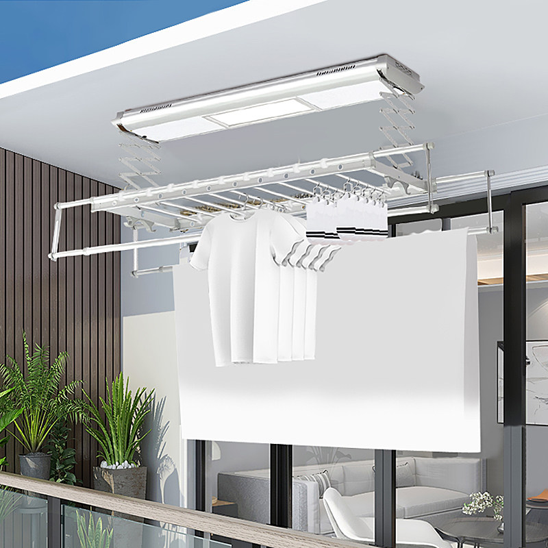 Buy Electric clothes hanger crossbar lift balcony intelligent remote ...