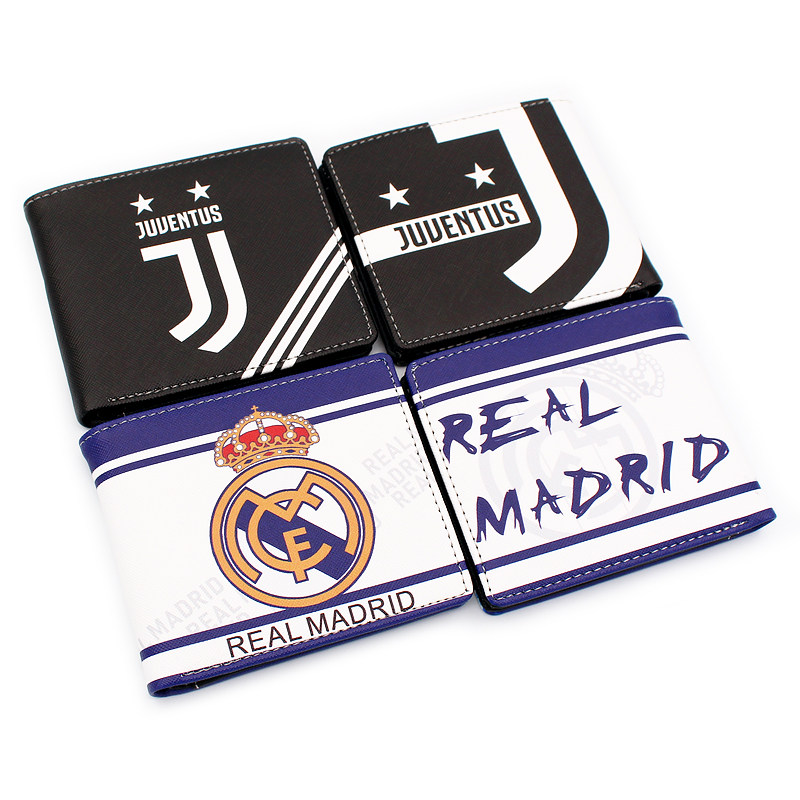 [USD 10.41] Football team logo wallet star World Cup Real Madrid Barca ...