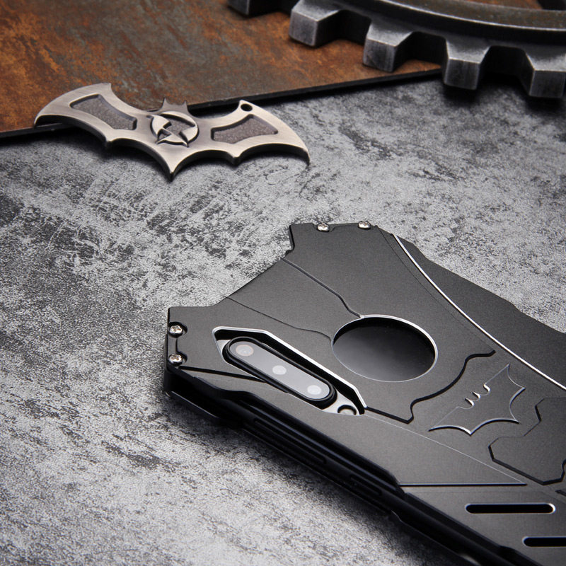 R-Just Batman Shockproof Aluminum Shell Metal Case with Custom Bataran ...