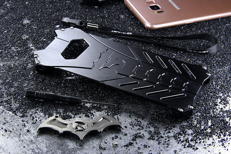 R-Just Batman Shockproof Aluminum Shell Metal Case with Custom Bataran ...