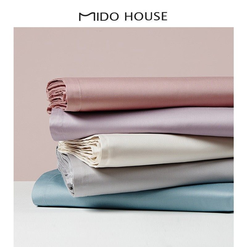 MIDO HOUSE/Mingdu 60 cotton sheets single cotton solid color double bed ...