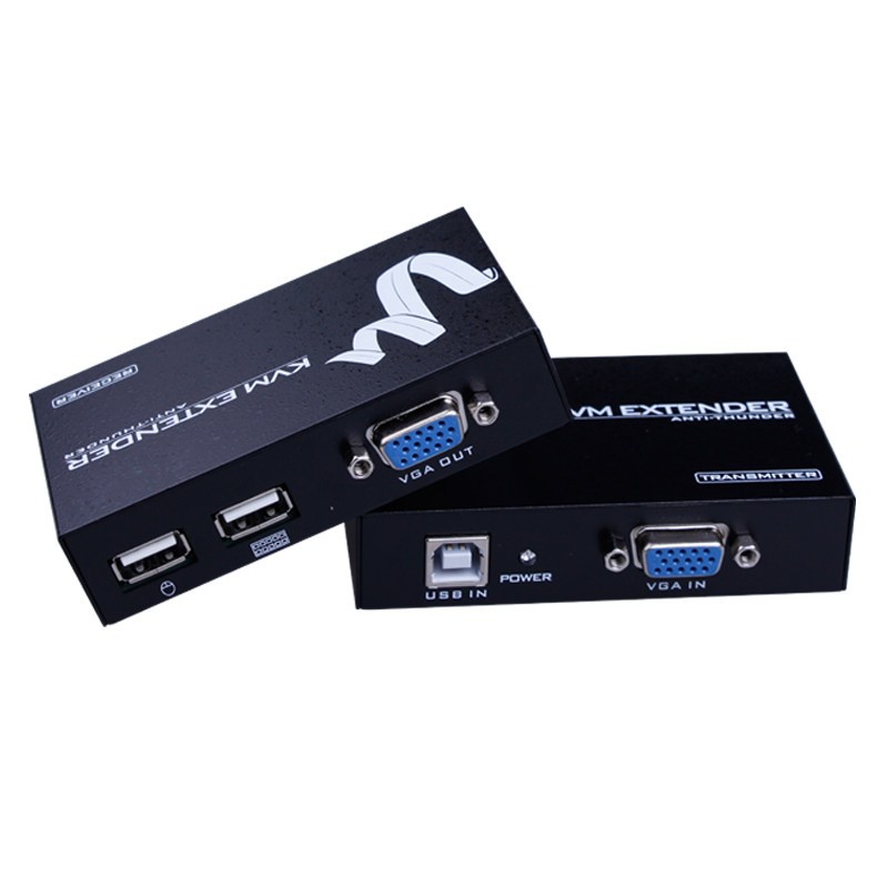 KVM Extender 100m VGA to rj45 Amplifier USB Keyboard Mouse VGA Network ...