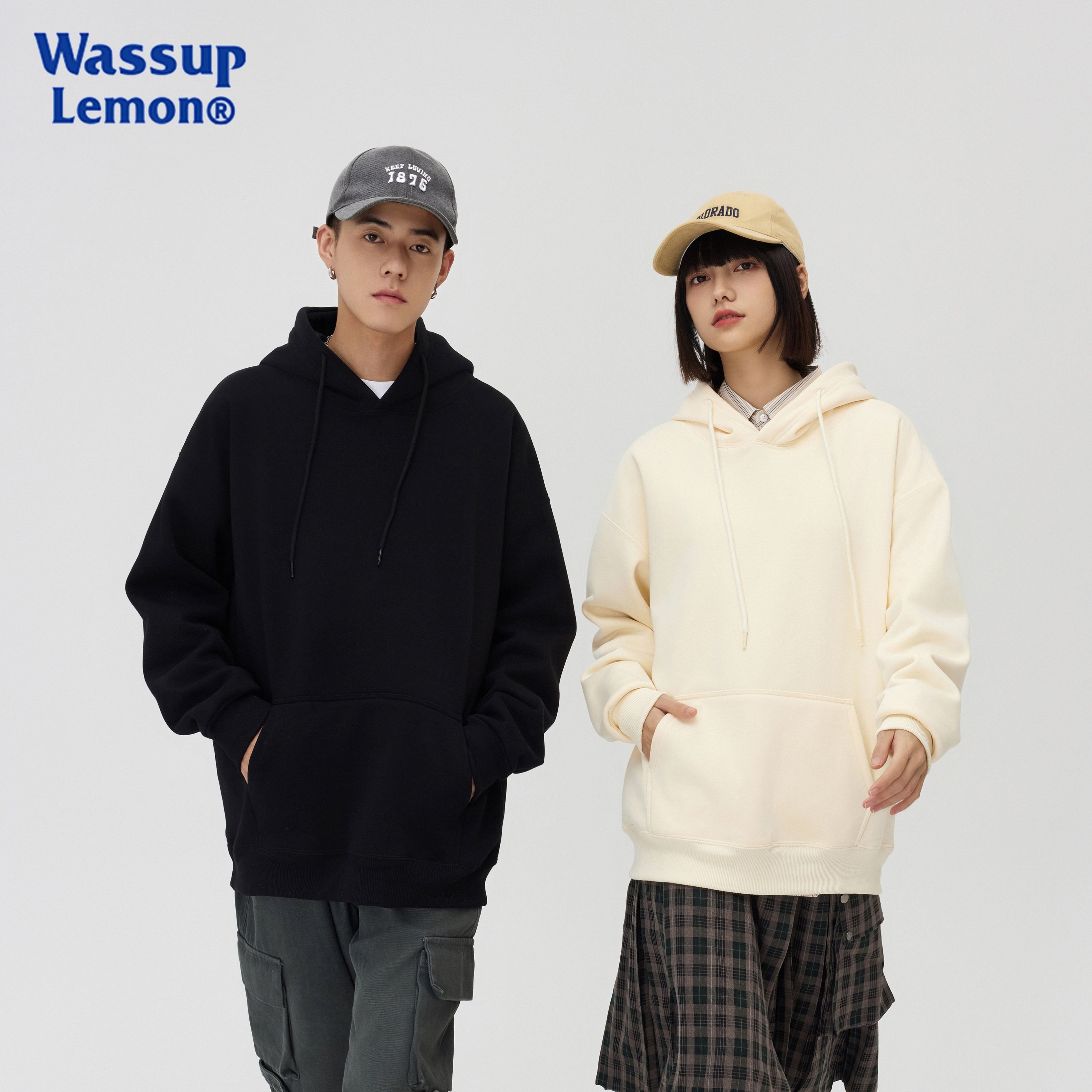 WASSUP LEMON纯白情侣卫衣：穿出温暖，秀出默契！秋冬情侣装必备！-卫衣-淘宝好物网