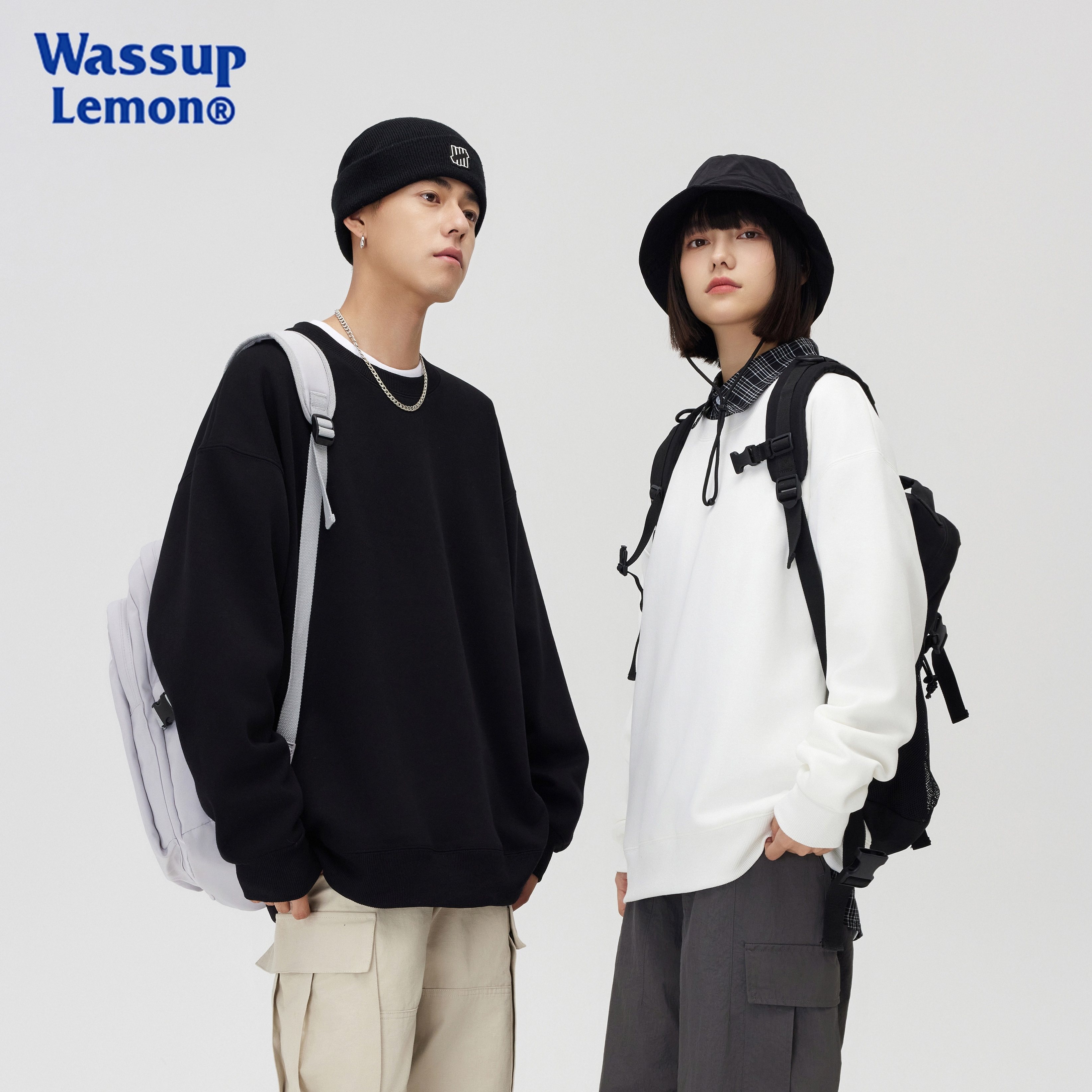 WASSUP LEMON纯白情侣卫衣：穿出温暖，秀出默契！秋冬情侣装必备！-卫衣-淘宝好物网