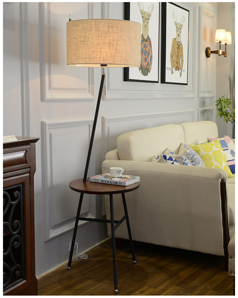 FRANCESCA Fabric LED Floor Lamp for Study, Living Room & Bedroom ...