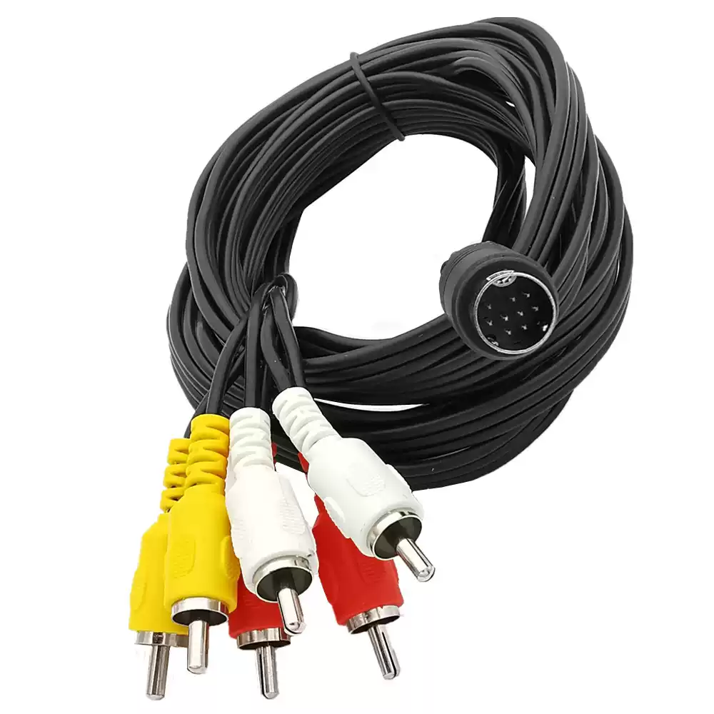 mini DIN 9pin转6RCA音视频线9 Pin Audio and Video DIN Cable