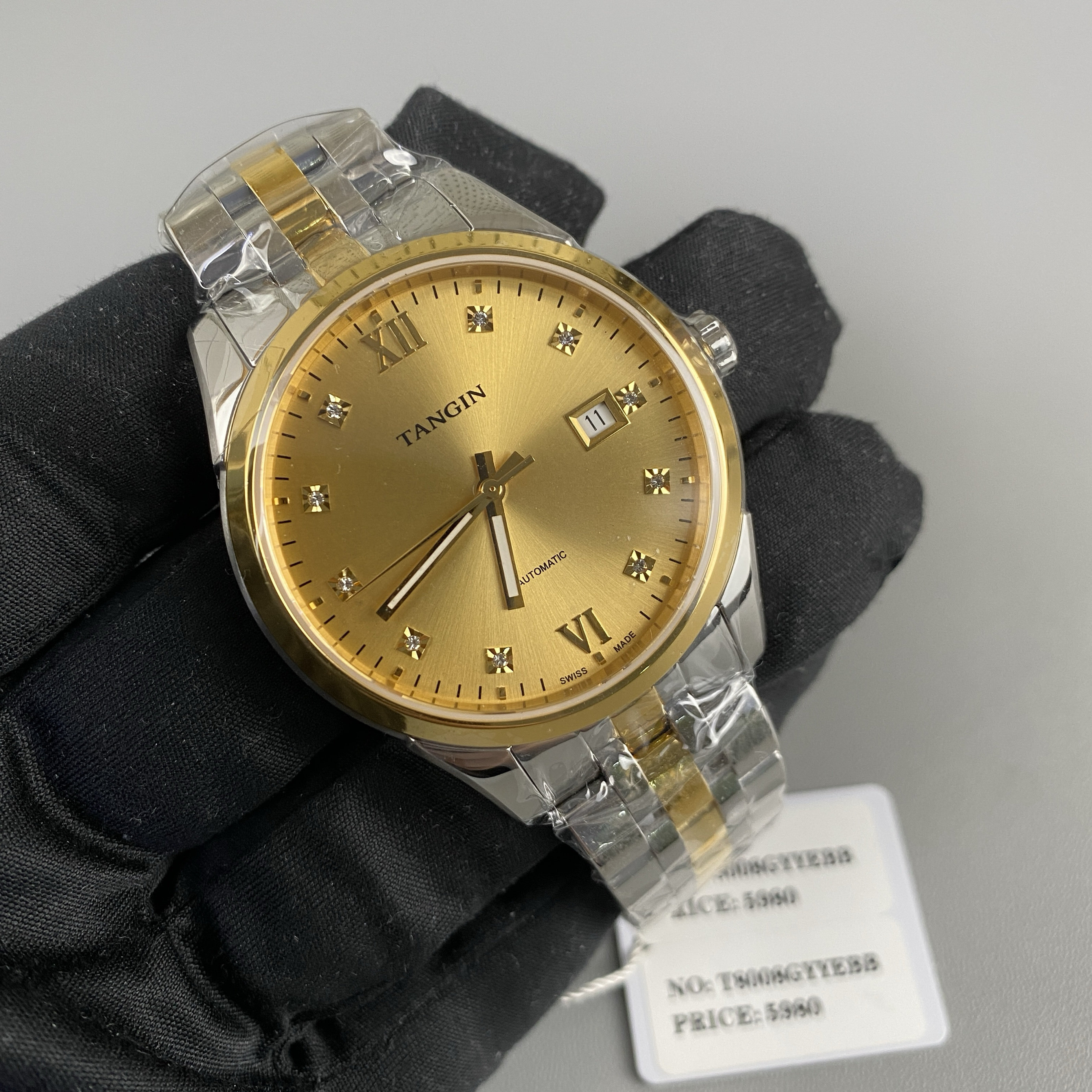 25年必买！tangin天珺T8008GYYEBB机械男表金色日历款避坑指南-好物推荐-淘宝好物网