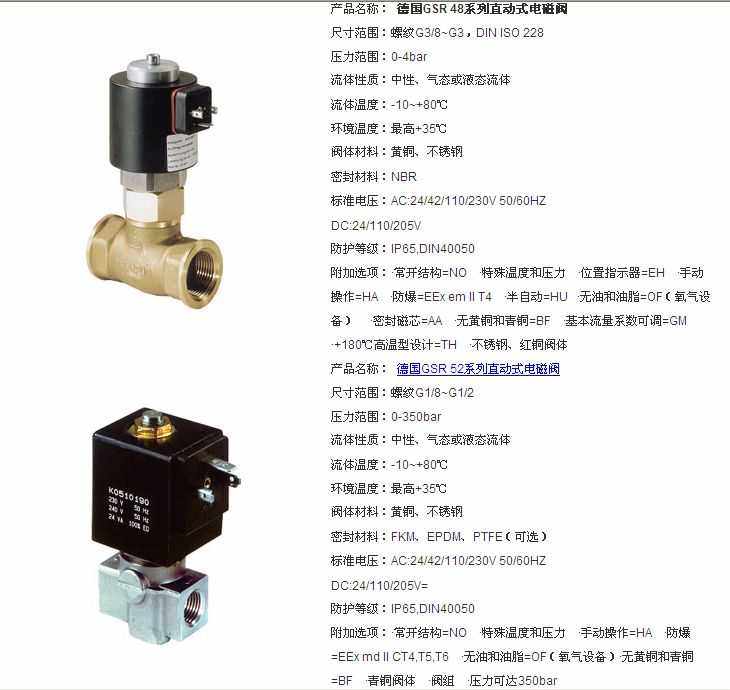 GSR Solenoid valve A50231001 012HA K0510110 K50231001 G052 M001330