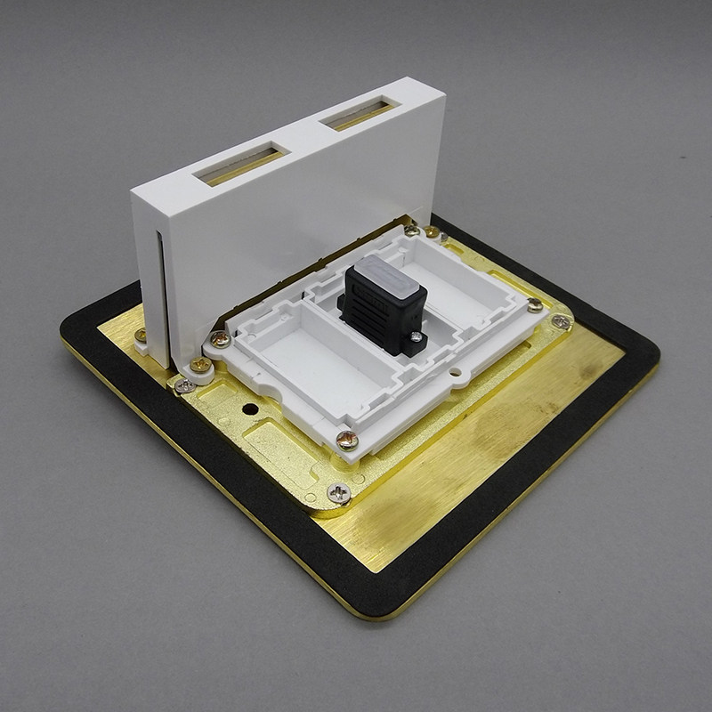 [USD 27.50] Hidden single open HDMI HD audio and video floor socket ...