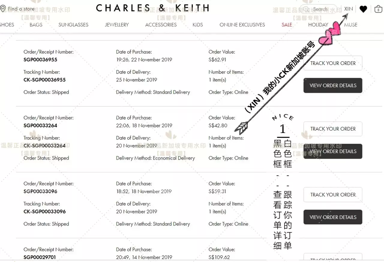 [现货]代购CHARLES&KEITH小CK1-70920203厚底蝴蝶结休闲拖鞋凉鞋