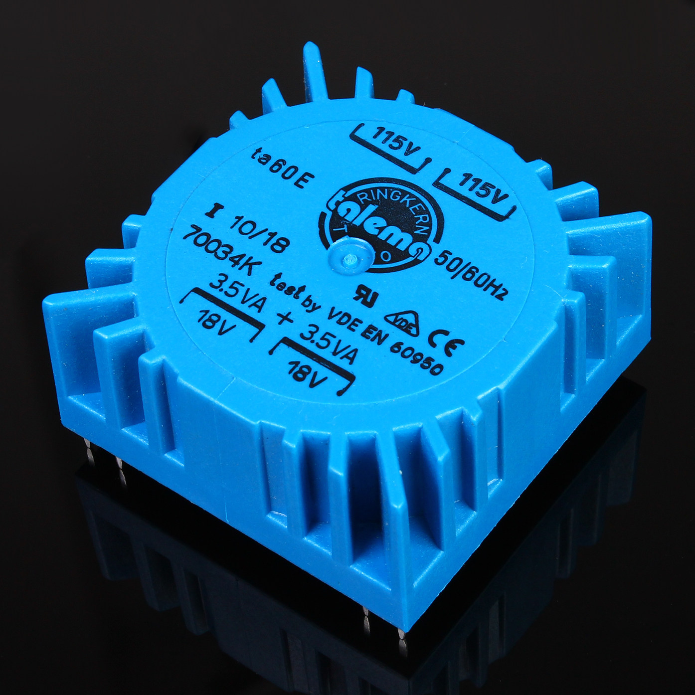 [USD 51.07] Talema 7W Dual 7V 9V 12V 15V inlet sealed ring transformer ...