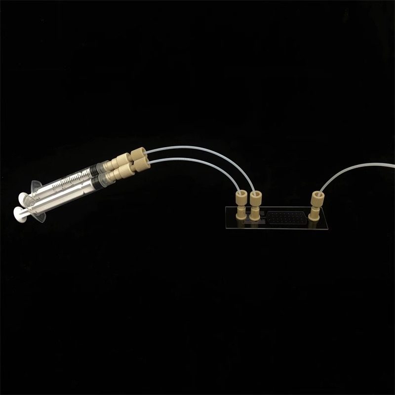 Microfluidic glass chip, peek adapter bonded bottom holder, how to ...