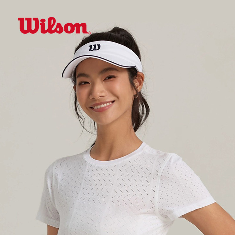 2025 new wilson couple tennis cap sun protection white｜men and women ...