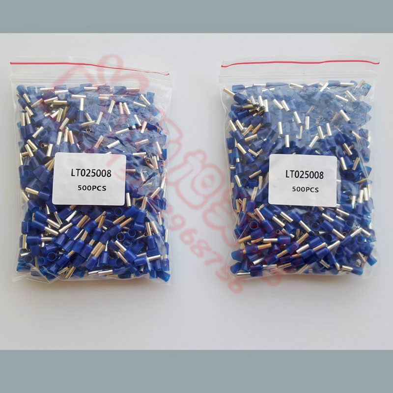 VE E2508 LT25008 GTVE25008預絕緣歐式管形針式接插冷壓端子