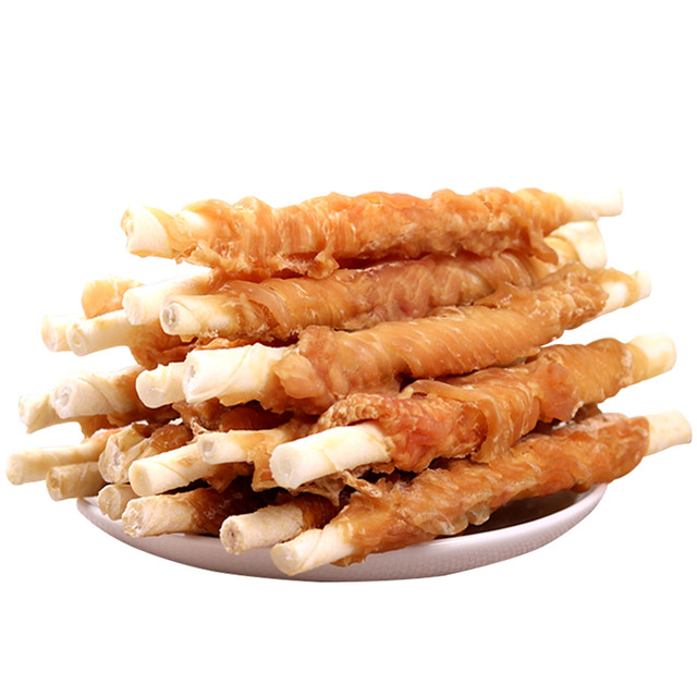 Dog snacks teeth grinding stick puppy cowhide roll chicken little teddy ...