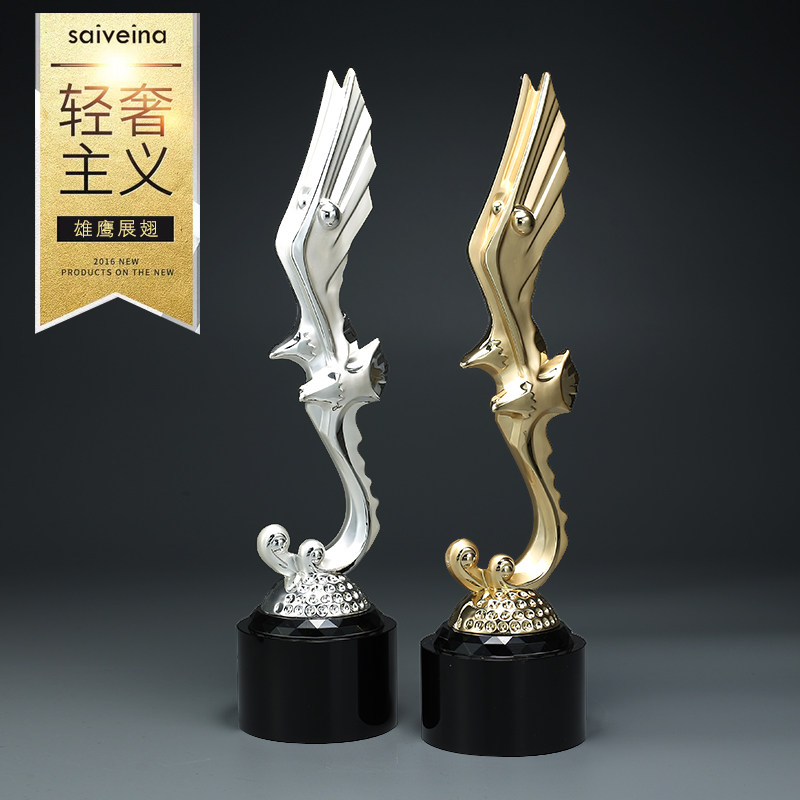 Eagle Wings creative design metal trophy medal custom enterprise ...