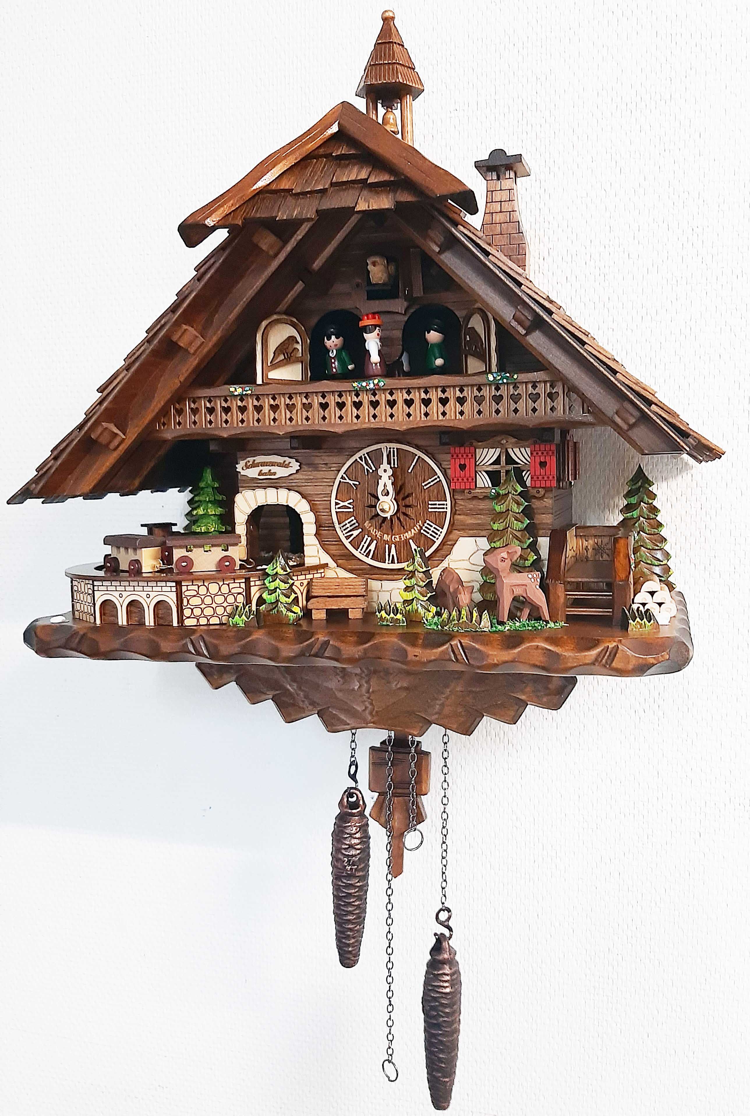 [USD 886.38] New Original German Black Forest Train Engstler Cuckoo ...