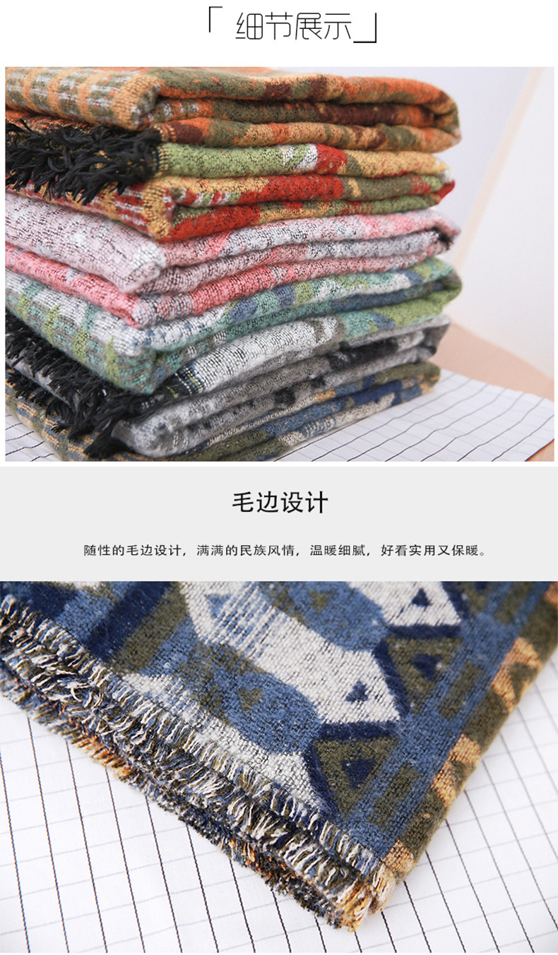 High-grade Blue Scarf Women's Winter Snow Mountain Travel Wear Outer ...