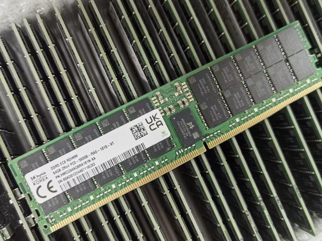 SK海力士DDR5 64G伺服器记忆体 单条64G现代ECC RDIMM记忆体5600B