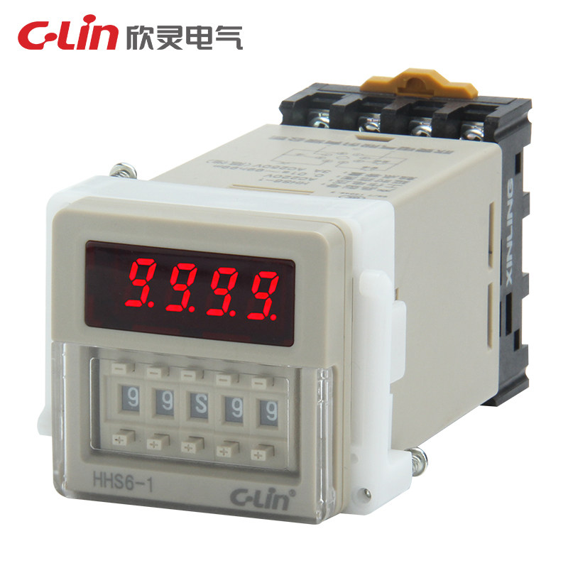 C-Lin Xinling digital display time relay HHS6-1 AC220 24V power on ...