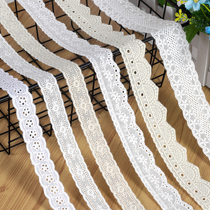 New cotton embroidered lace trim, perfect for adding a touch of vintage ...
