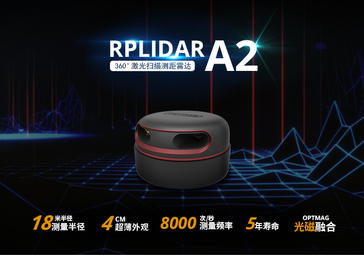 RPLIDAR-A2-思岚RPLIDAR-A2激光扫描测距雷达 测距18米-上海思岚科技有限公司