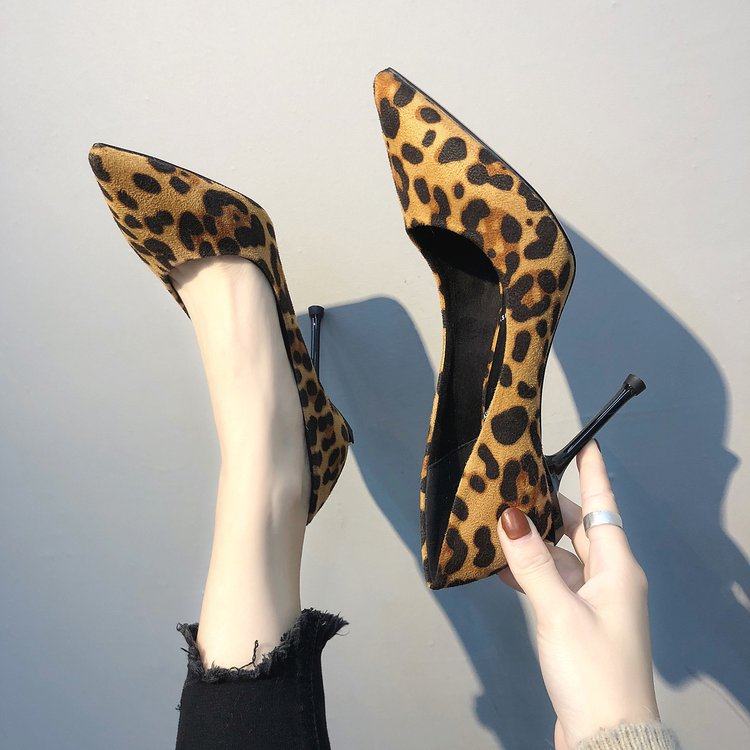 Europe and America sexy leopard high heels children 2019 spring new ...
