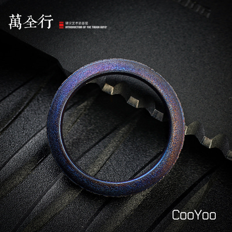 酷友CooYoo手工雕刻钛合金戒指：独一无二的时尚配饰，让你成为焦点！-伞绳-淘宝好物网