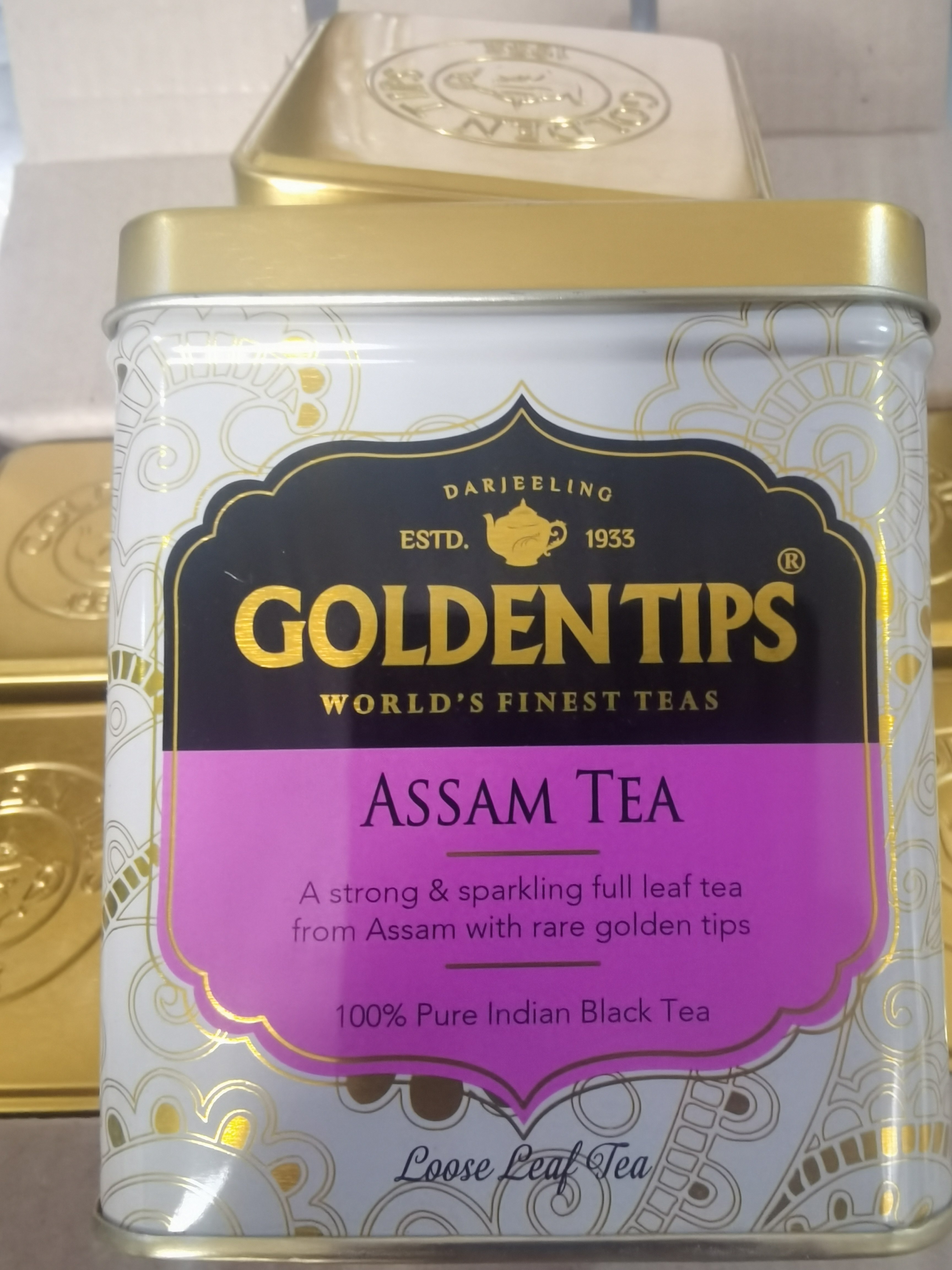2023 original packaging import indian assam black tea 100g tin box! a ...