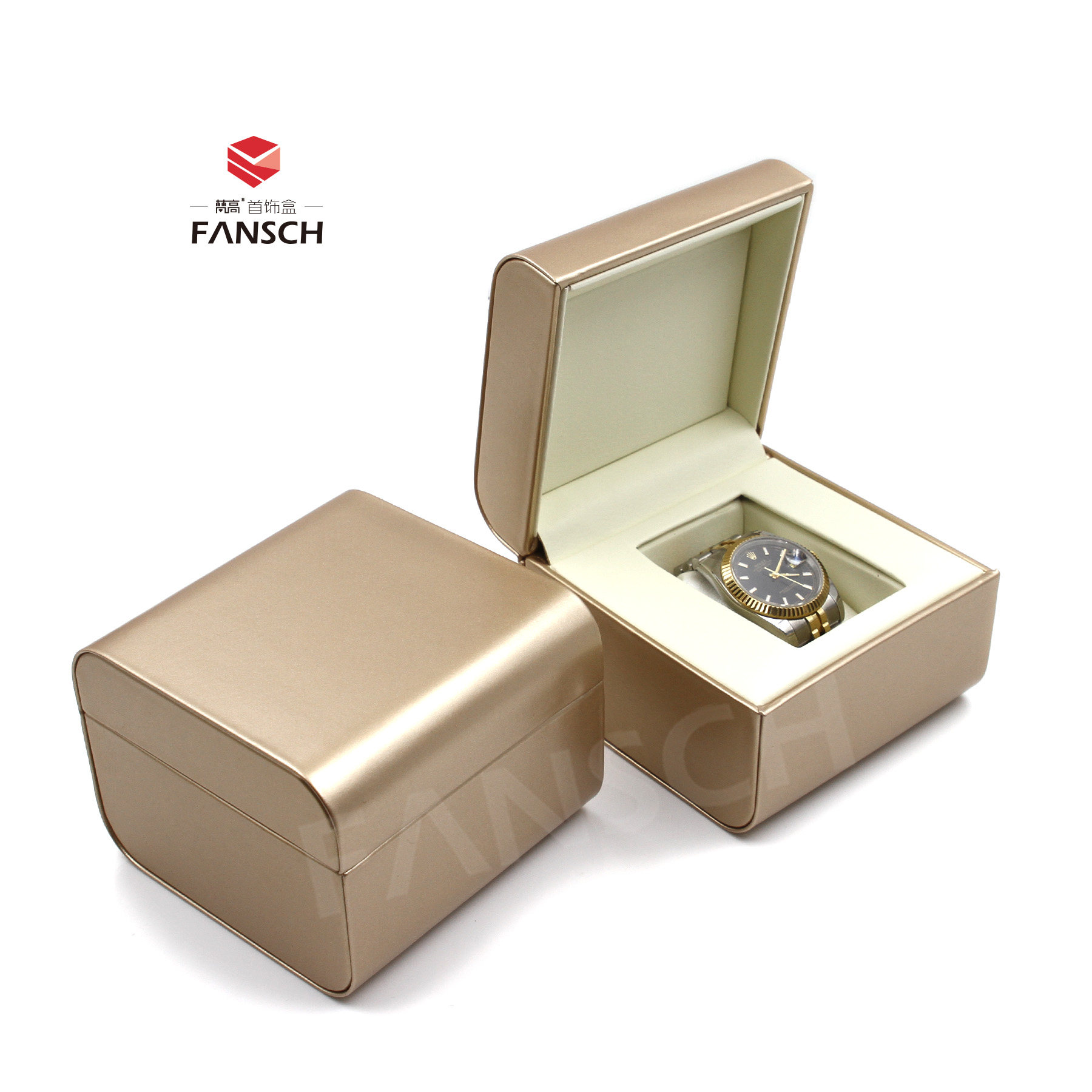 高级香槟色手表盒 高档手链盒 定制手镯盒 品牌手表盒子私人定制-阿里巴巴