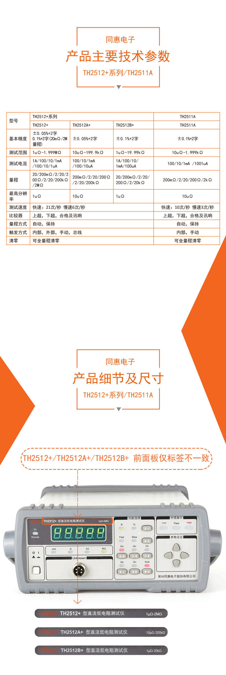 同惠（Tonghui）TH2512+/TH2512A+/B+/TH2511A 直流低电阻测试仪-阿里巴巴