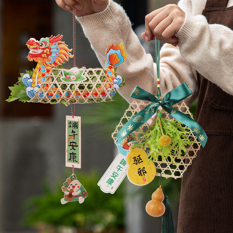 Dragon boat festival vibes at their peak! handwoven bamboo ornaments ...