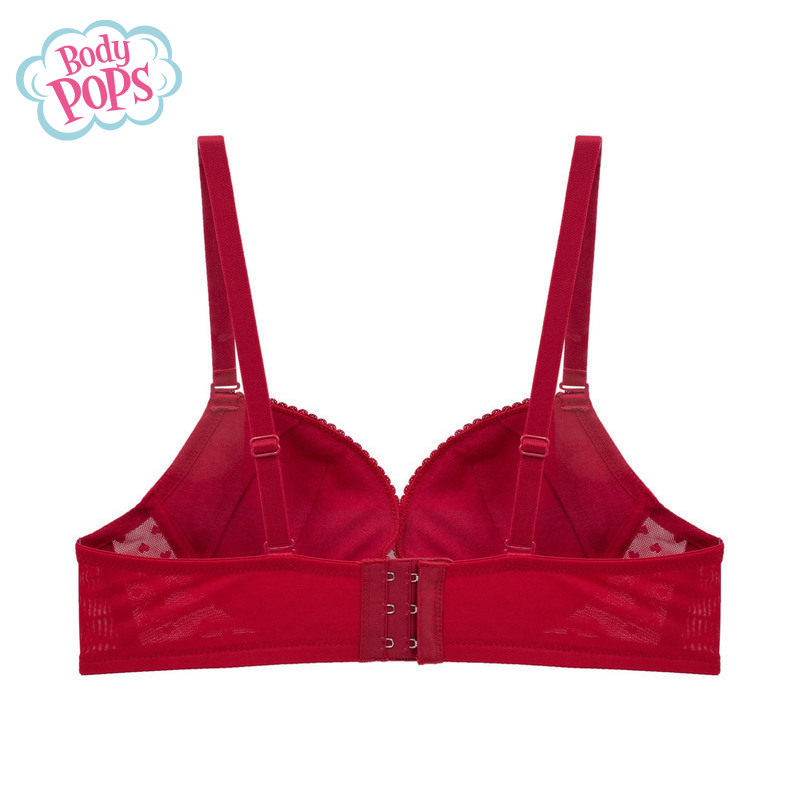 Bodypops underwear young women sexy pure color underwear lace thin cup ...