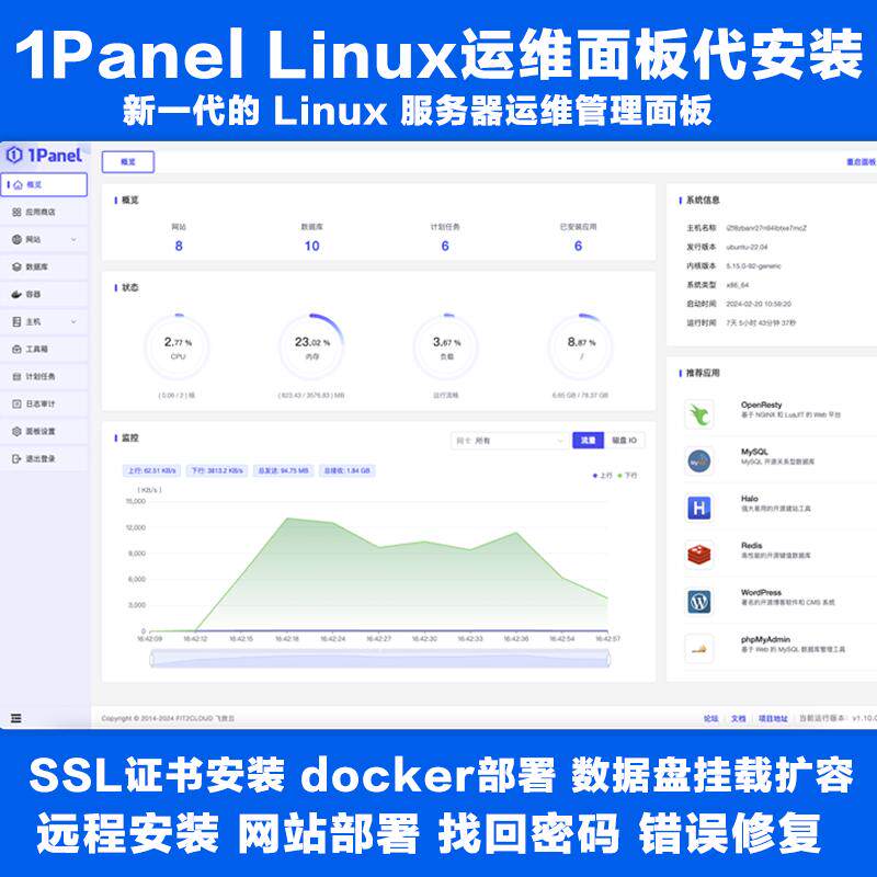 1Panel面板：Linux运维的新宠，磁盘扩容与SSL证书配置全攻略？-网络软/硬件维护-淘宝好物网