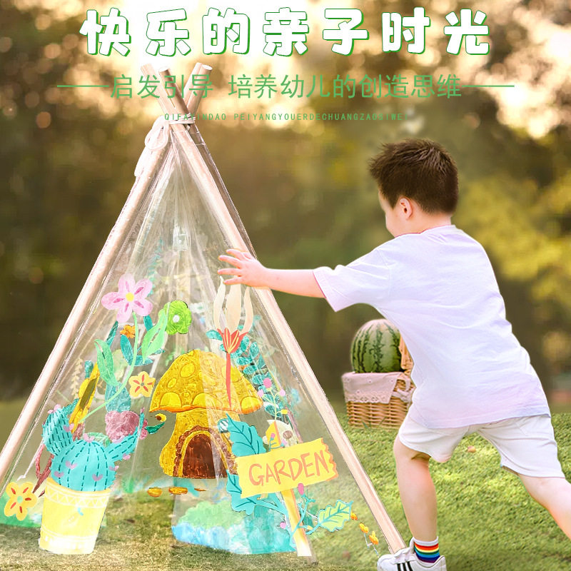 Kids hand-painted tent handmade diy: an outdoor adventure paradise that ...