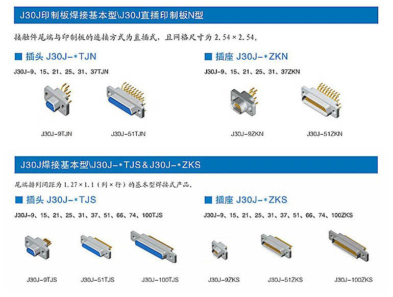 J30J矩形连接器 J30J-9TJL J30J-9ZKP J30J-9ZKW-J 含税含运