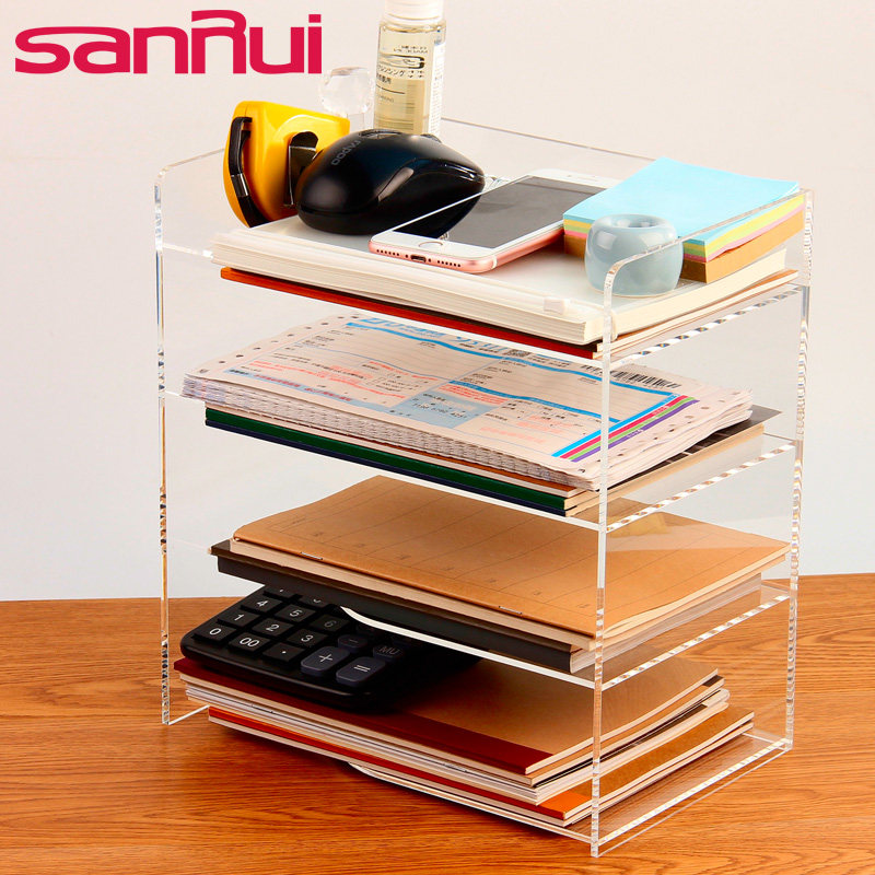 Sanrui A5 acrylic file rack Small bookshelf data rack to receive ...