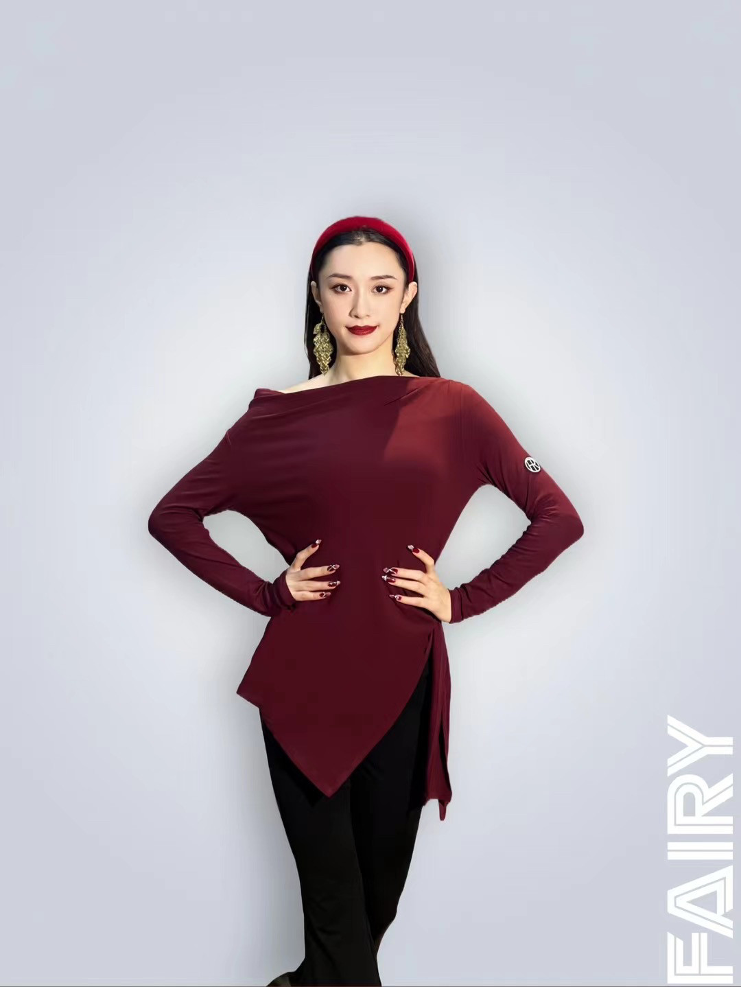 🔥 Unleash your passion for dance! fairy latin dance long sleeve tie-up ...