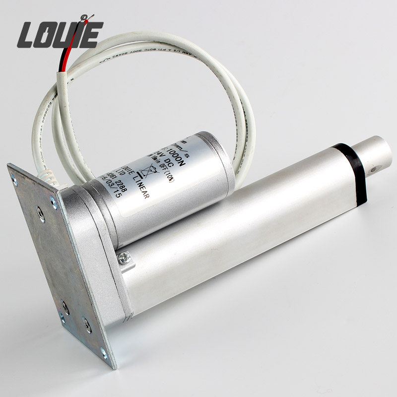 Electric push rod flat seat 10mm-1500mm thread miniature electric push ...