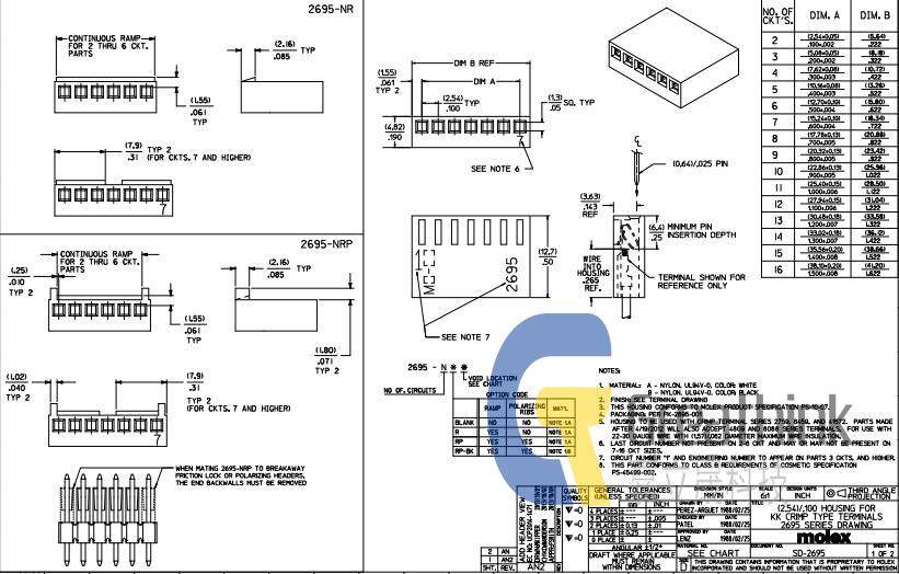 22-01-3037 22013037 2695-03RP MOLEX原厂现货KK254 3P 间距2.54-阿里巴巴