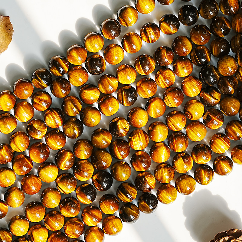 7a natural yellow tiger eye loose beads diy creative jewelry