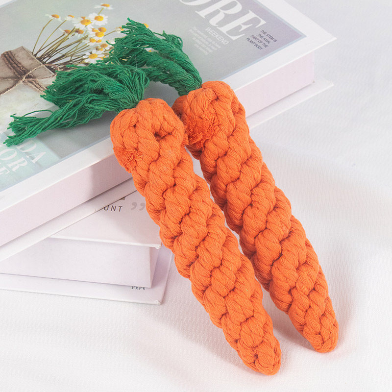 Dog tug-of-war toy rope carrot teething resistant to boredom, the ...