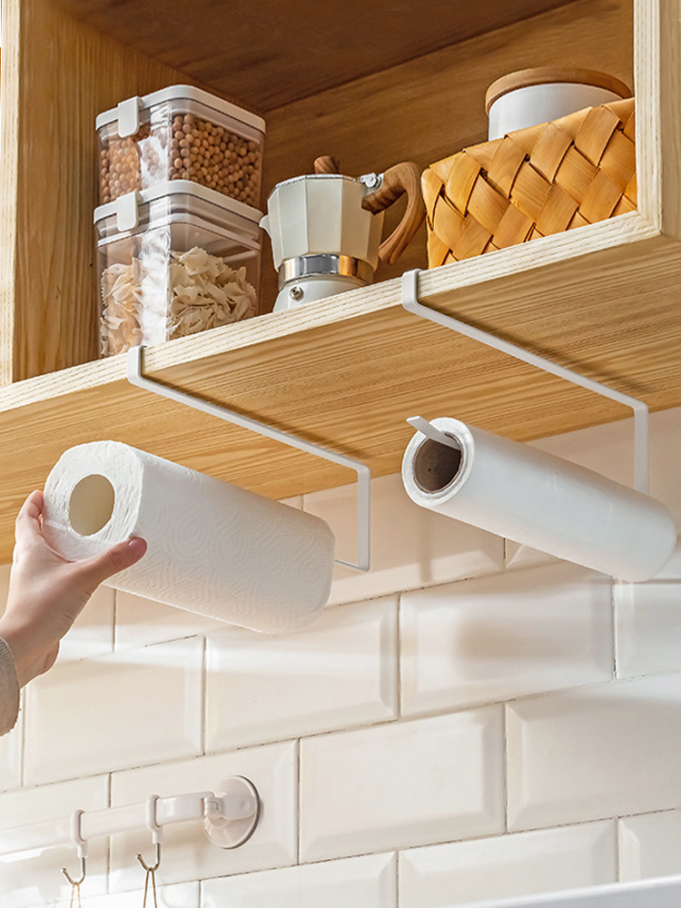 Kitchen paper hanger under the cabinet hanging paper storage rack ...