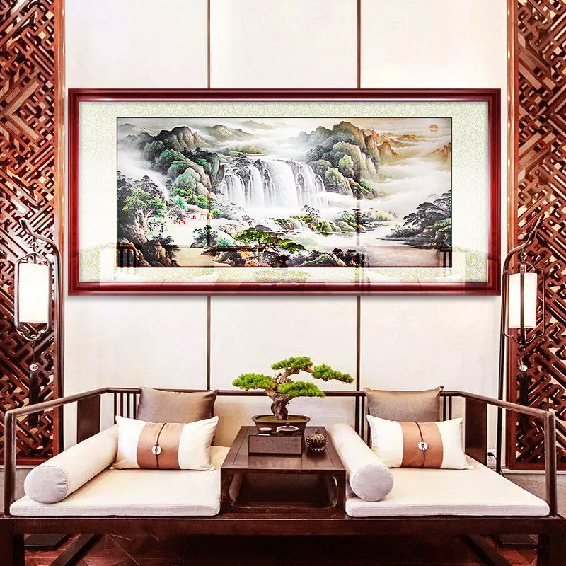 Купить Фреска Диван фон стены гостиной пейзаж живопись китайский висит ...