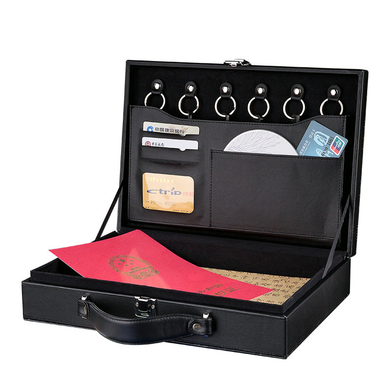 [USD 245.54] Business floor turnover key gift box First floor leather ...