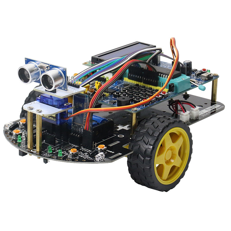 51 MCU development board tracking obstacle avoidance remote control car ...
