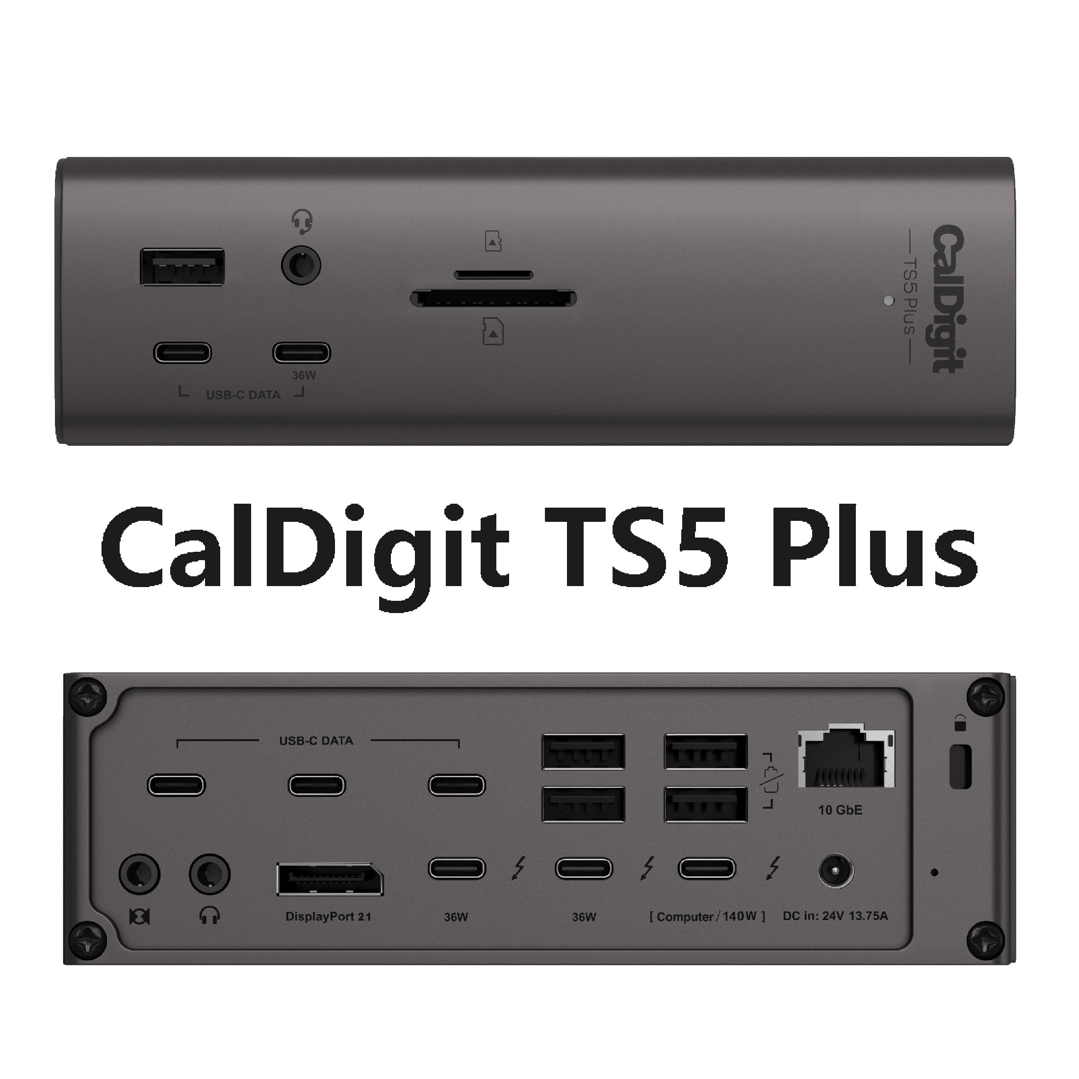 Caldigit TS5 Plus雷電5擴展塢 三螢幕140瓦筆電充電擴展設備